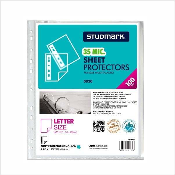 PROTECTOR DE HOJAS 8.5X11 35MIC ST-00020 STUDMARK – cia-atlas